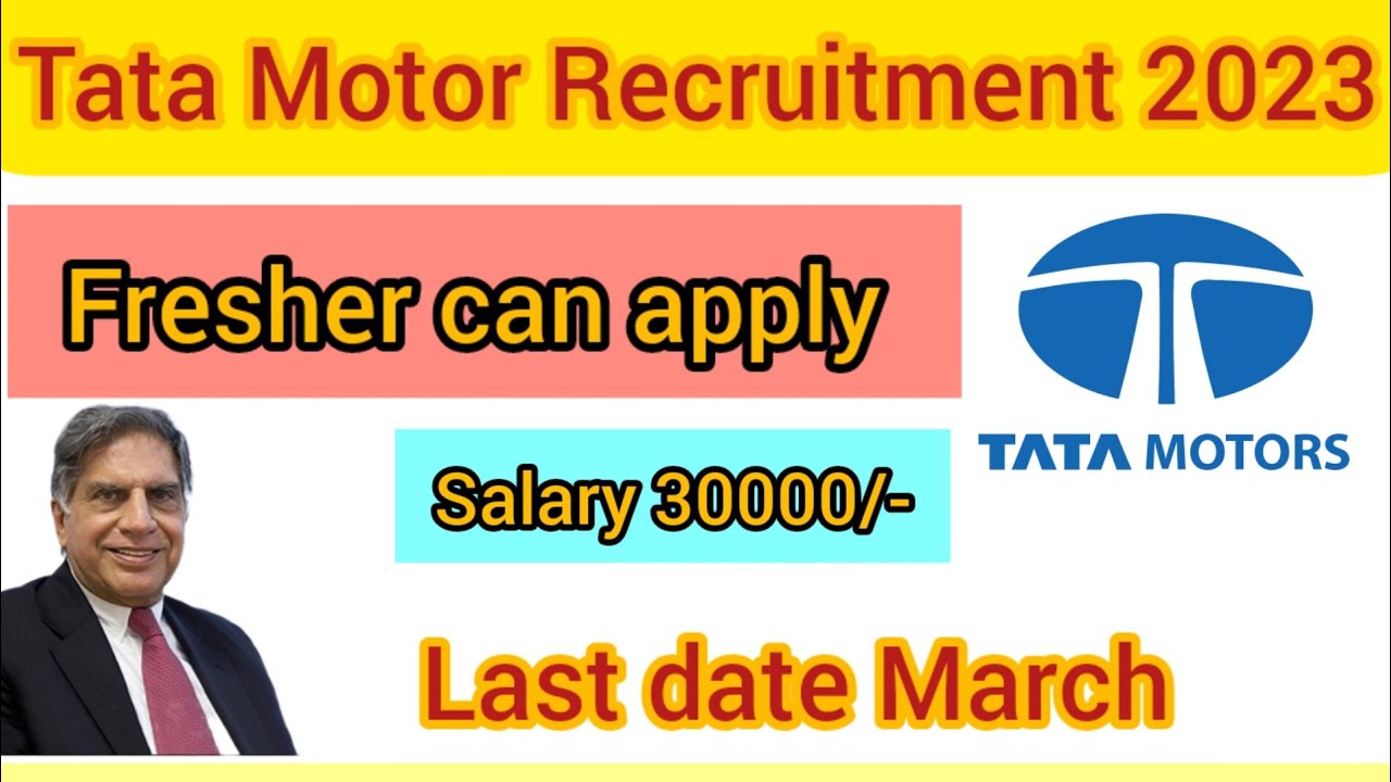 Tata Motor jobs| Tata new Recruitment 2023| Fresher jobs 2023| #viral ...