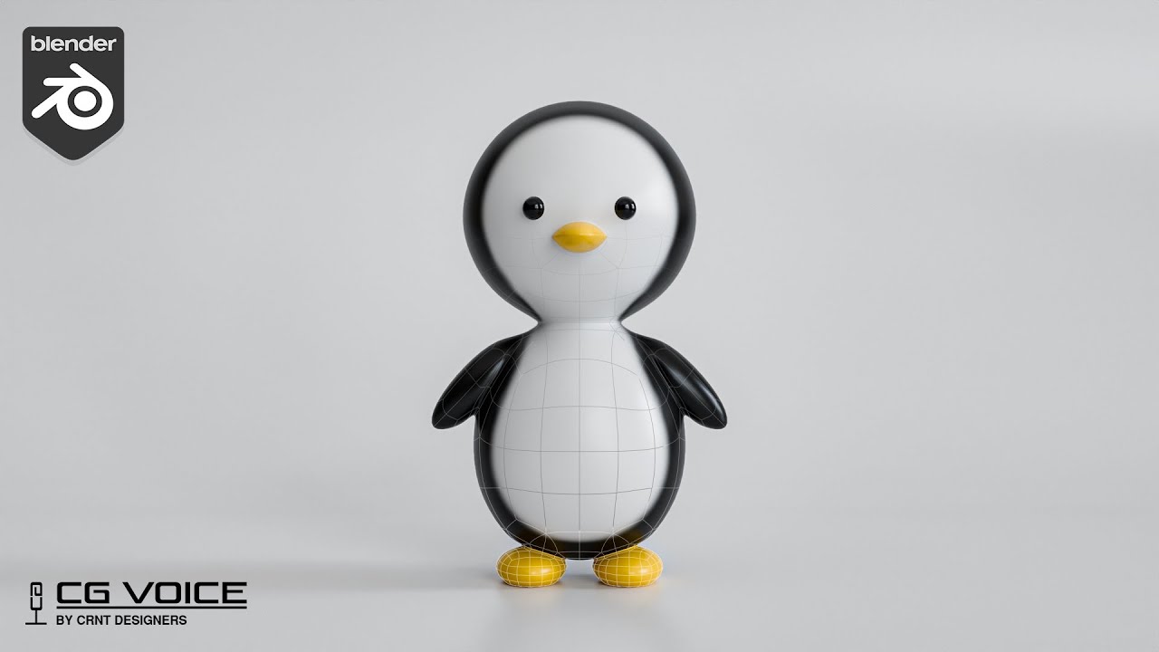 how to model Cute Penguin Character in blender _ blender modeling - YouTube
