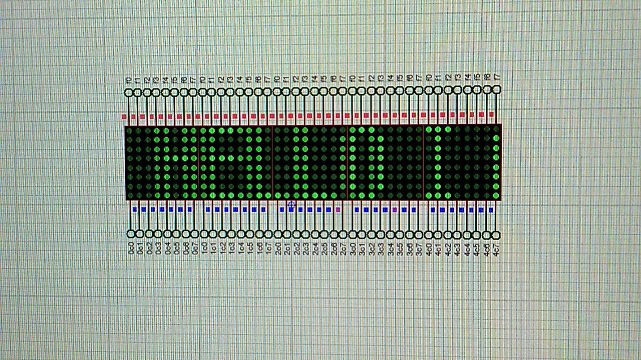 pic12f629 matriz led (8 x40) - YouTube