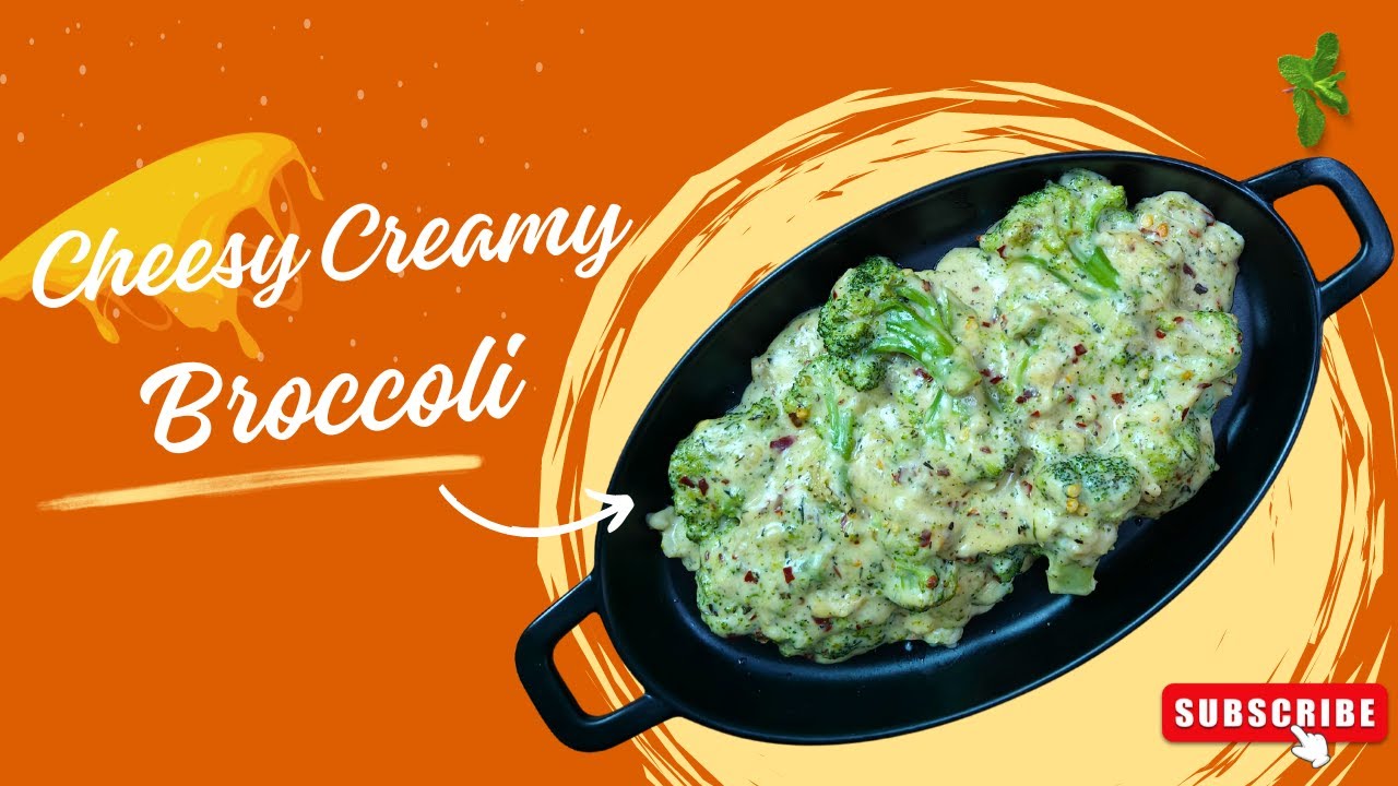 Cheesy creamy Broccoli | White sauce broccoli | Quick Broccoli recipe ...