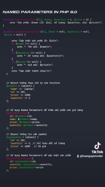 PHP version 8.0 - Named Parameters #webdeveloper #php #coder - YouTube