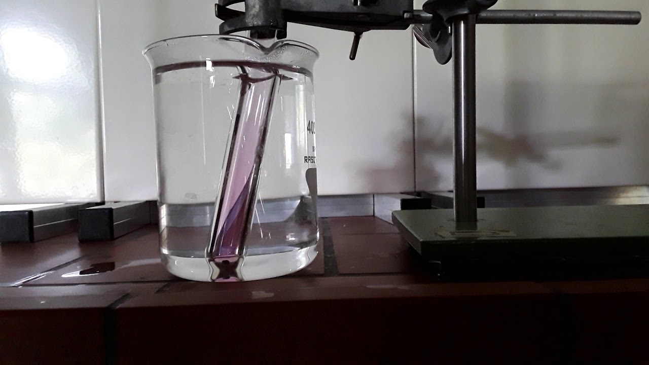 Erhitzen und Abkühlen von Iod - YouTube