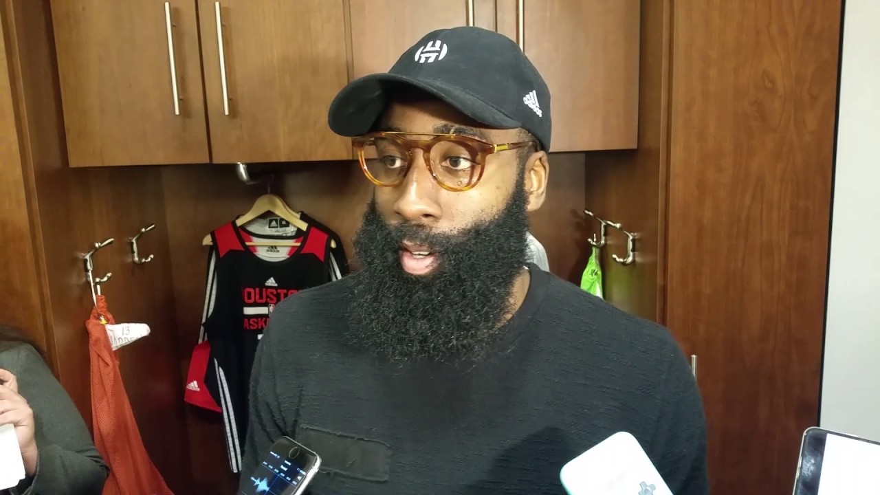 Harden on Rockets win, Motiejunas signing - YouTube
