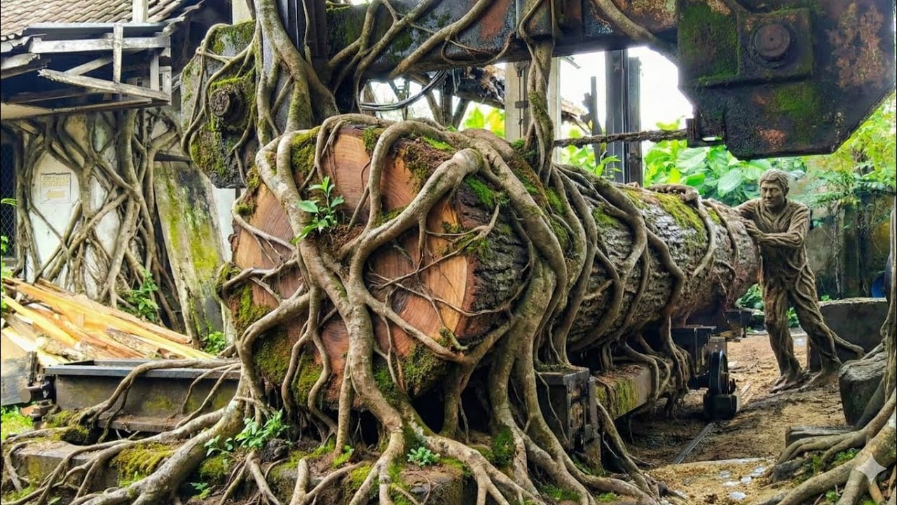A rare phenomenon full of beautiful surprises at the sawmill - YouTube