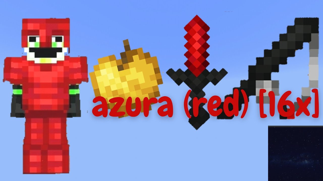 azura (red) [16x] by Keno | MCPE Ported by Unpredictable (Me) - YouTube