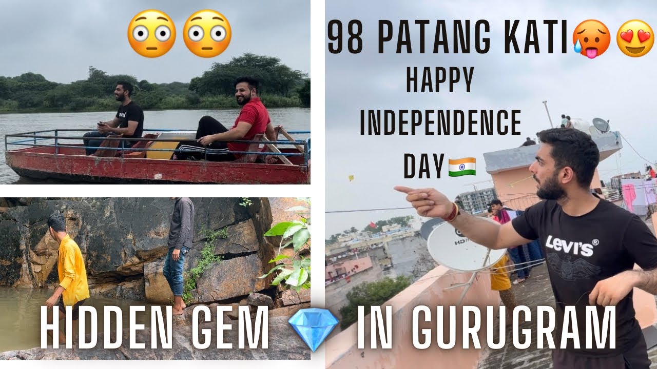 Damdama lake🌊||Ghamroj waterfall💎||kite flying competition 😳🎯||hidden ...