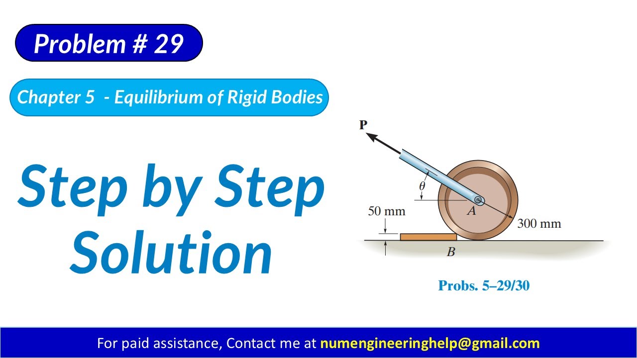 5–29. Determine the force P needed to pull the 50-kg roller #statics ...