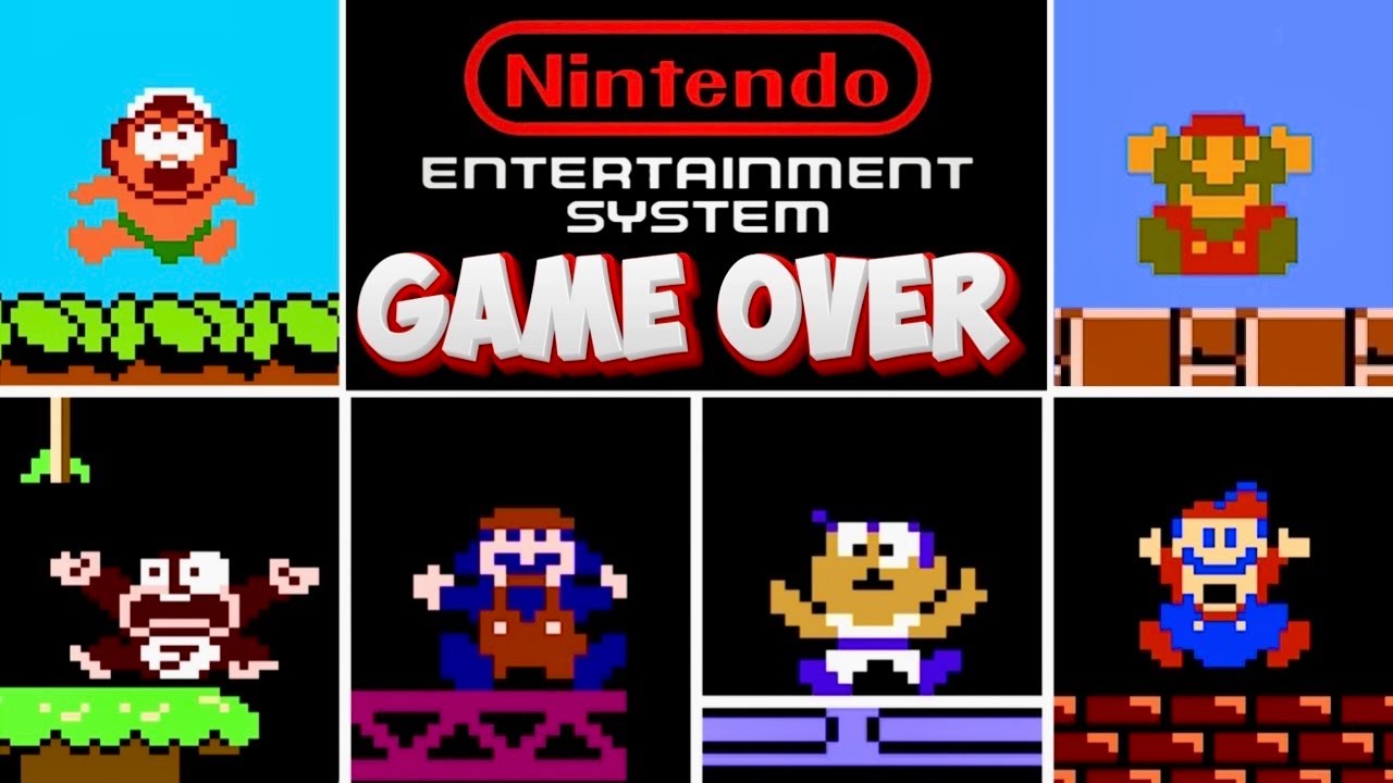 Top 30 NES games GAME OVER screens - YouTube