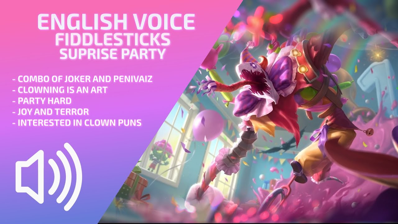 Suprise Party Fiddlesticks - English Voice - League of Legends - YouTube