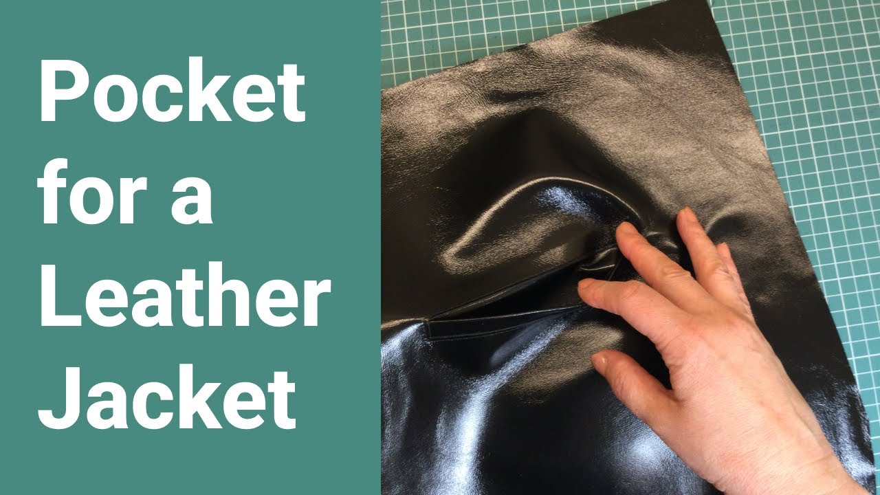 How to sew a pocket in a leather jacket - YouTube