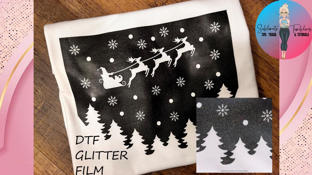NEW! DTF Sublimation Hack For Cotton Shirts - Glitter DTF Film and ...
