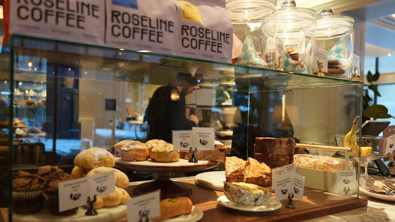 Roseline Coffee Bar Portland for Great Coffee and Pastries - YouTube