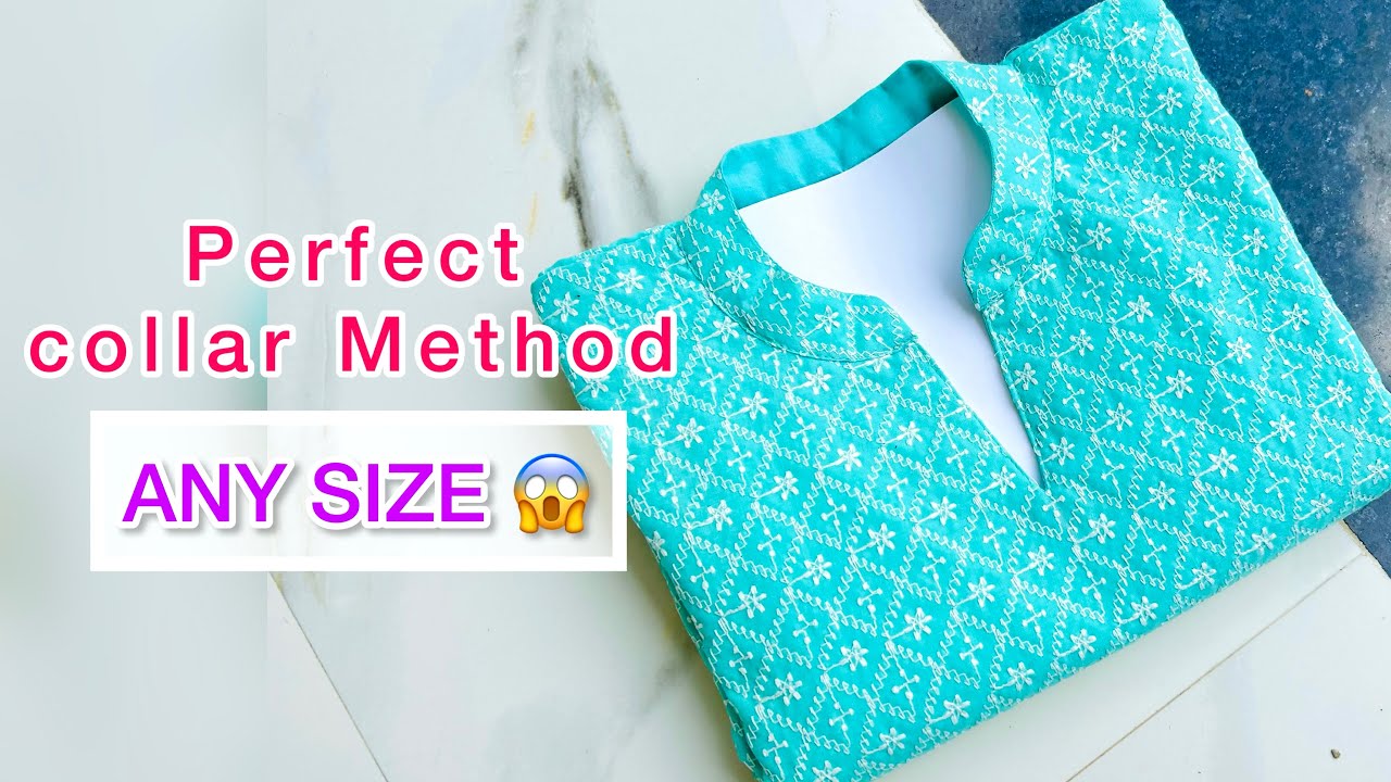 Perfect Method of Collar Neck For Any Size / Collar Neck Design / step ...