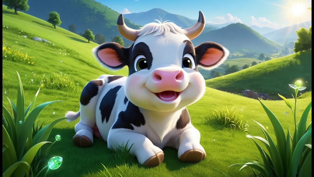 Baby Cow Goes Moo Moo Moo | Cute Cow Song for Toddlers | Fun Farm ...