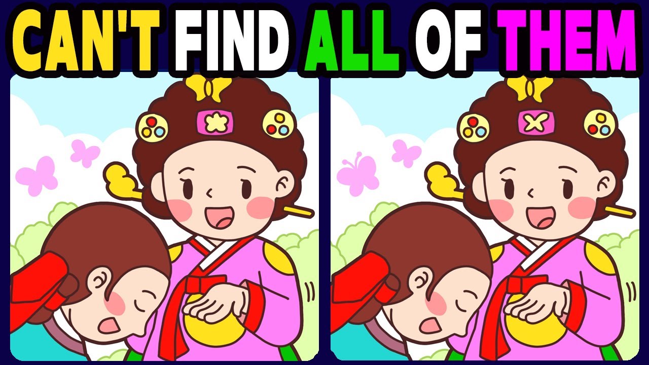 【Spot the difference】Can't Find All Of Them! Try It!【Find the ...
