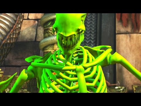 Mortal Kombat XL All Characters React to Aliens Green Skeleton Intro ...
