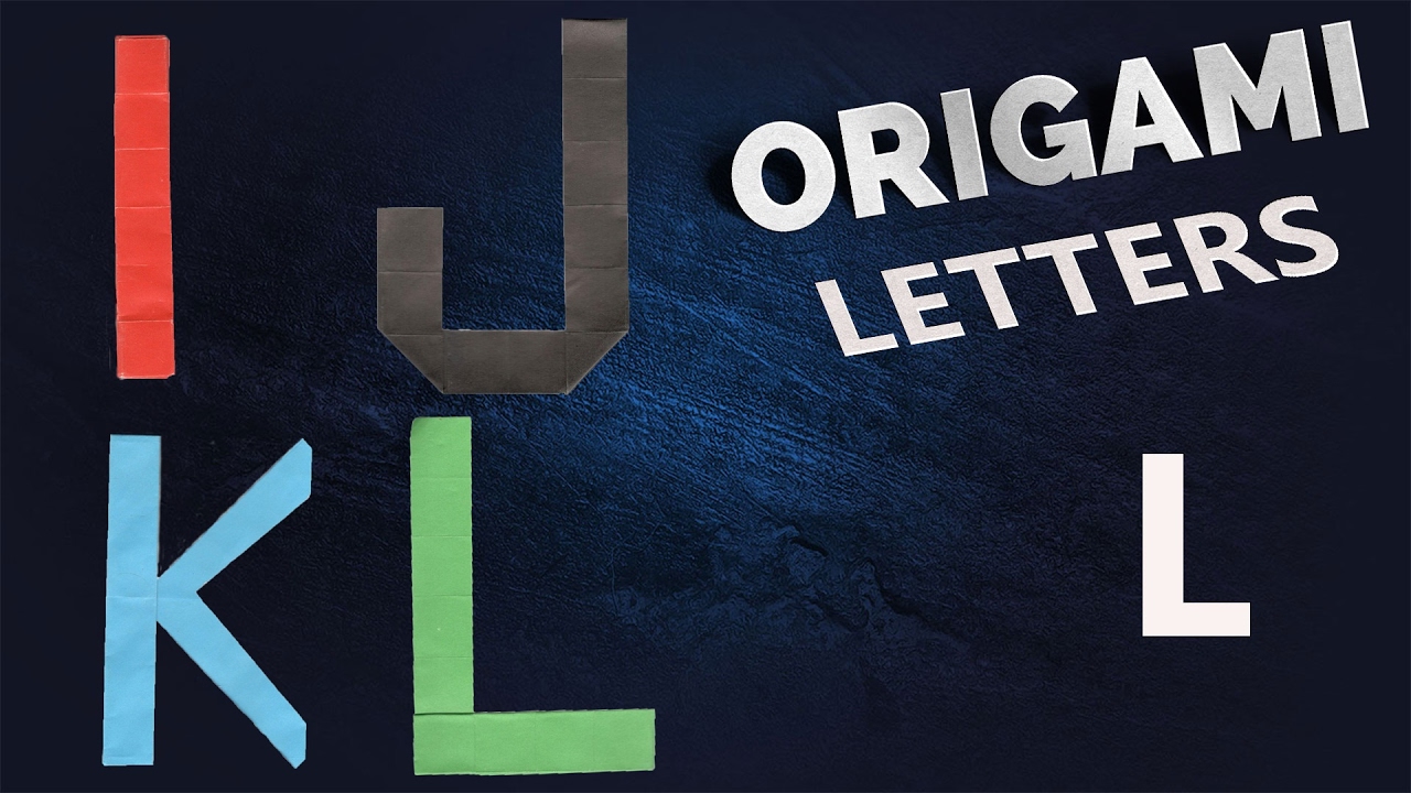 alphabet letters for origami - letter L - YouTube