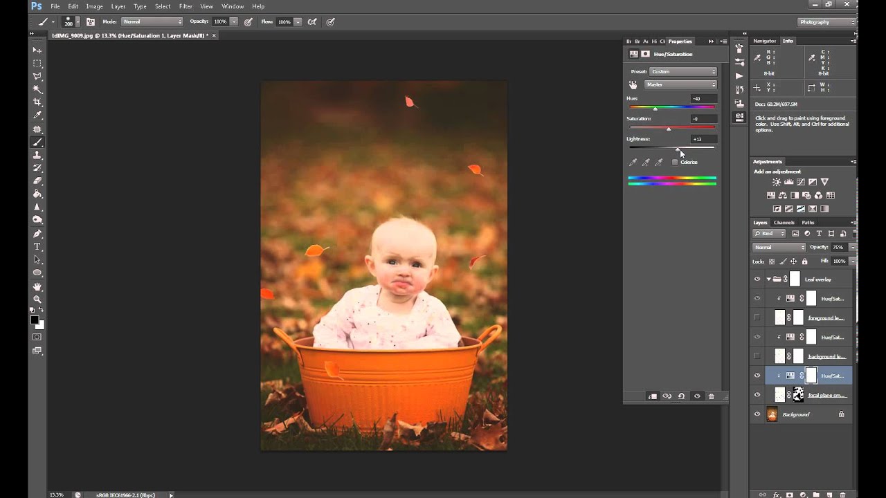 Leaf Overlay for Photoshop Tutorial - YouTube