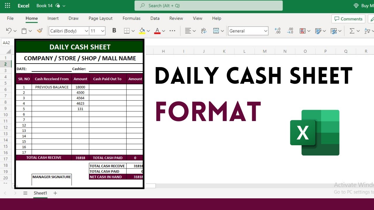 Daily Cash Report Format In Excel Free Advance Excel Excel For Daily Cash Report Format In Excel Free Advance Excel Excel For