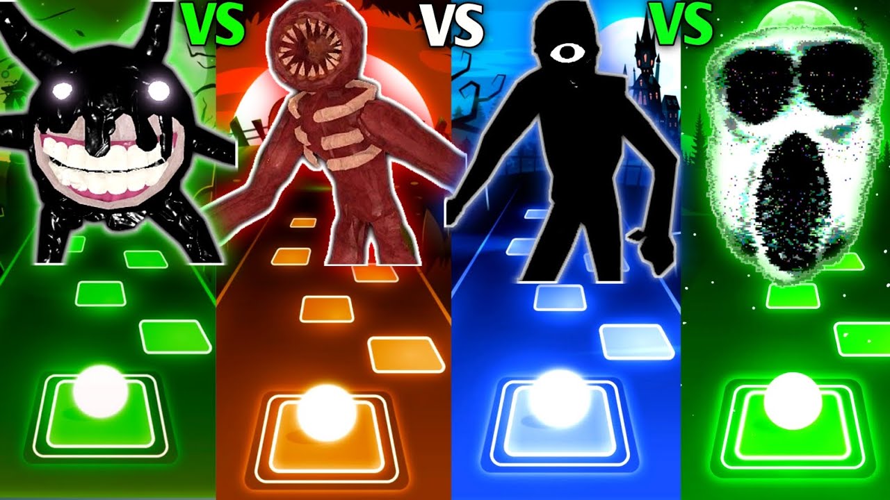 Doors: SCREECH VS FIGURE VS SEEK VS AMBUSH | Tiles Hop EDM Rush - YouTube