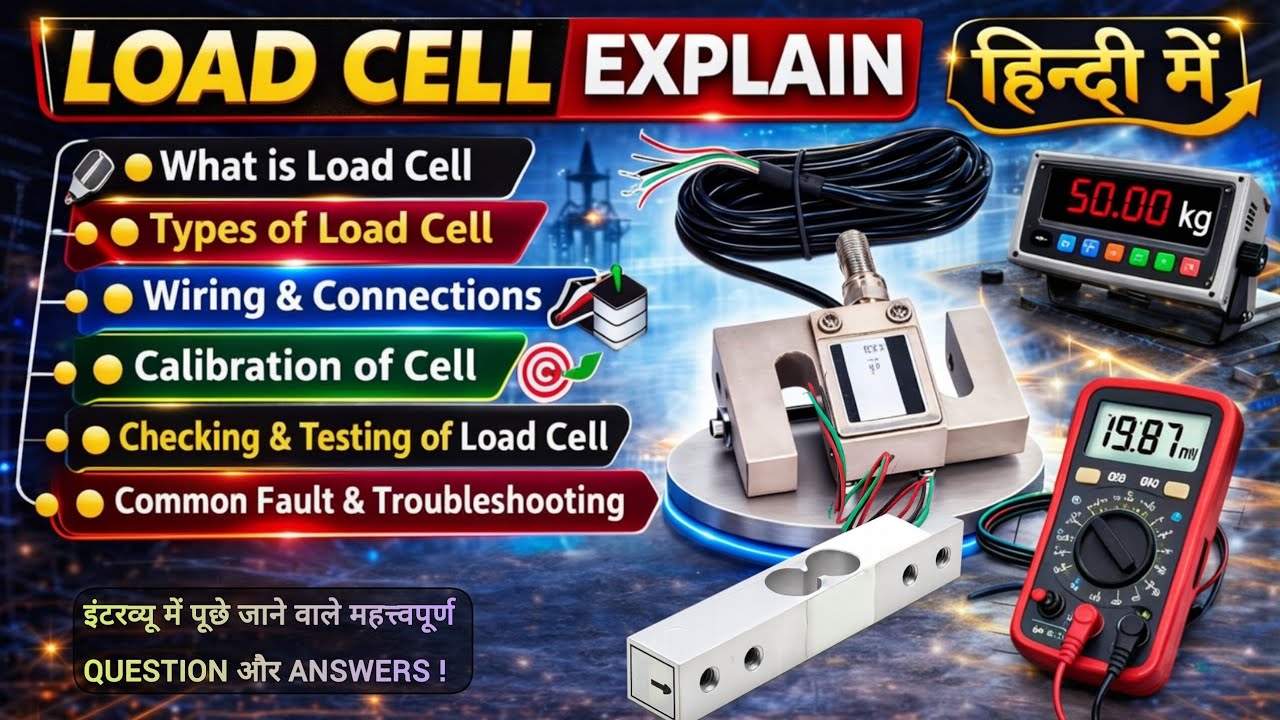 Load Cell explain | Working | Types | Wiring Connection | calibration ...