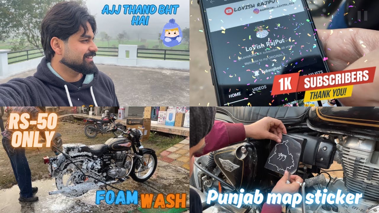 Finally 1k subscribers 😍|| New stickers on Bullet🔥|| Modified Bs6 ...