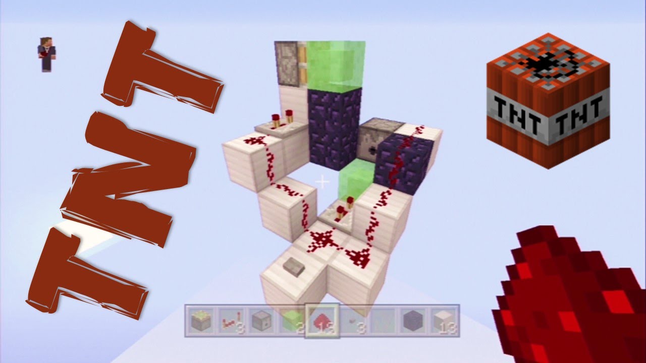 Minecraft - TNT Slime Block Cannon Launcher - Redstone Tutorial - YouTube
