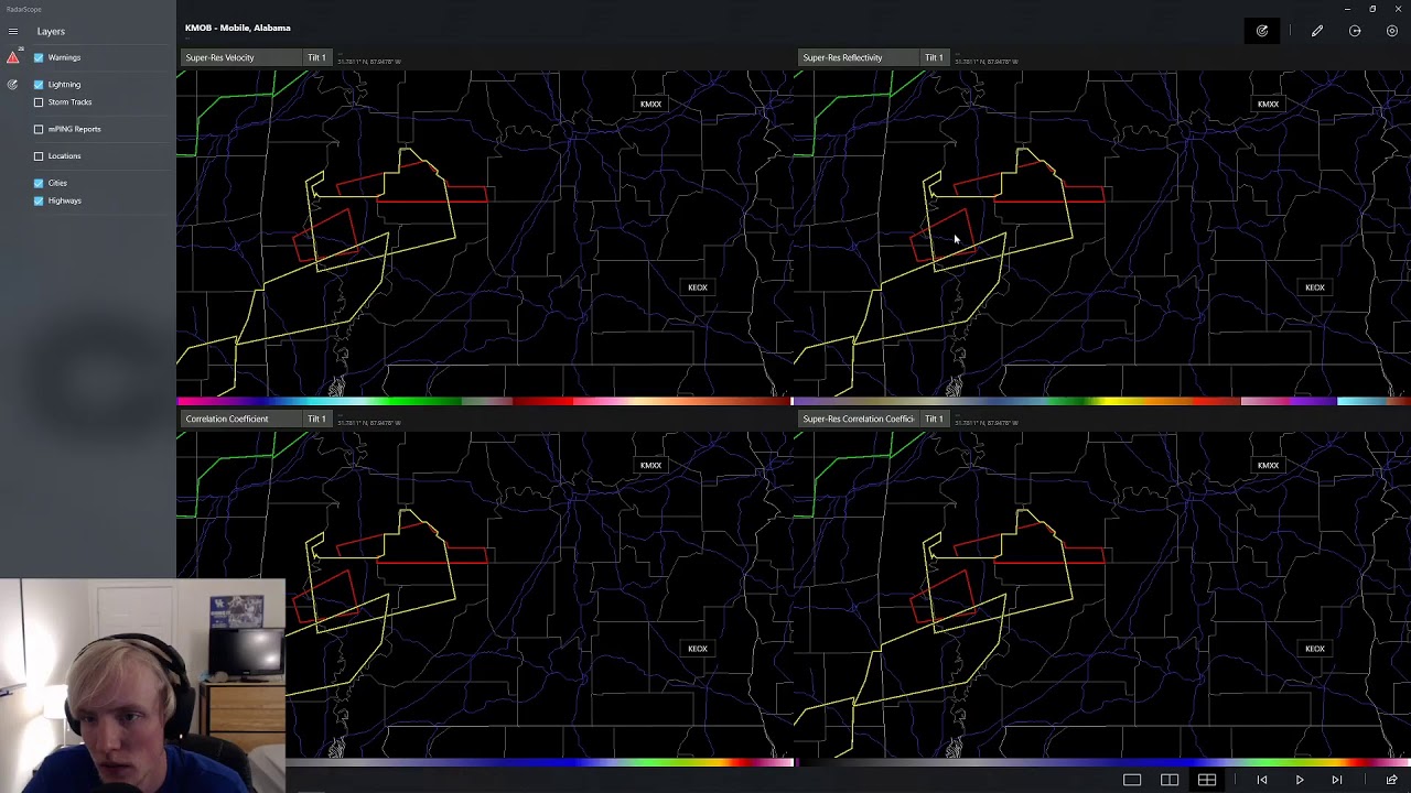 Dixie Alley Tornado Outbreak Radar Coverage - YouTube