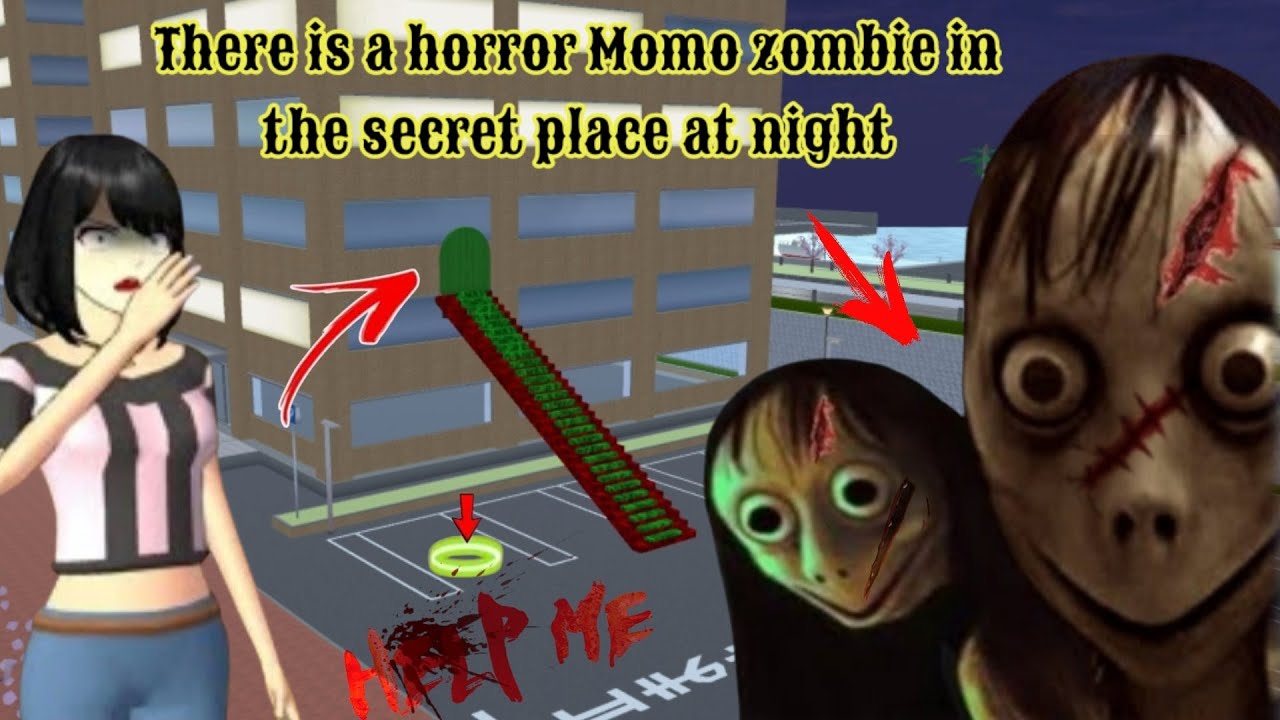رعب مومو ساكورا There is a horror Momo zombie in the secret place at ...