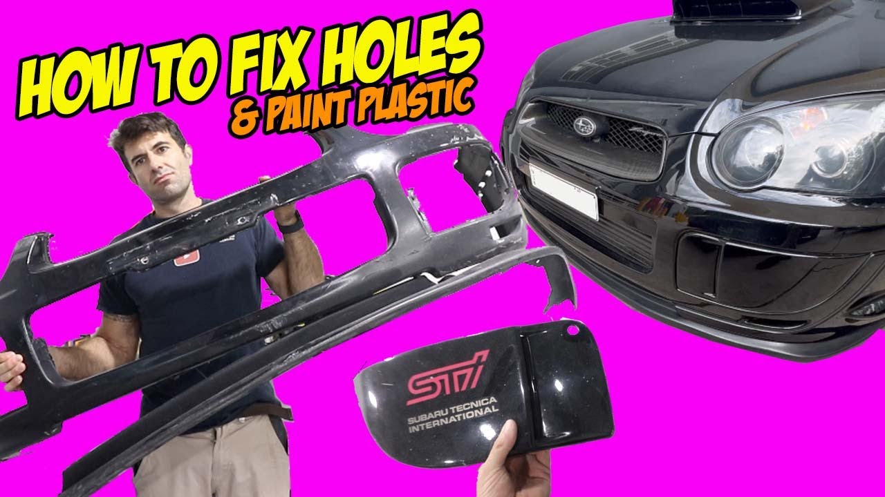 How to repair holes & paint plastic - YouTube