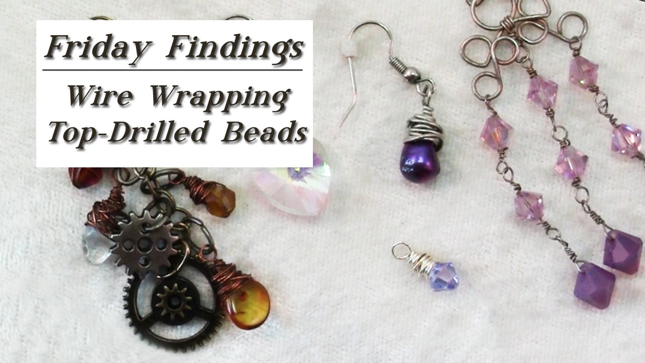 How to Wire Wrap Top Drilled Beads - YouTube