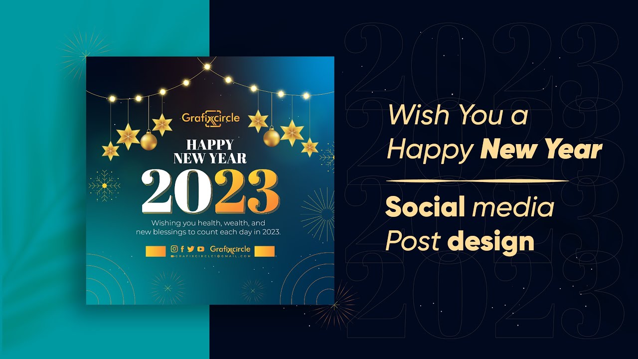 Happy New Year post design | Instagram post design - Grafix Circle ...