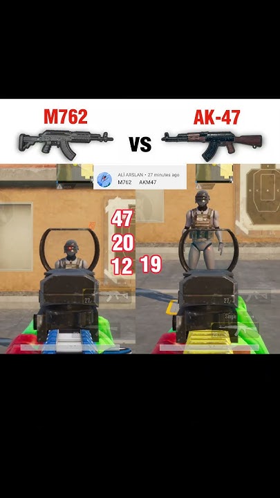 M762 vs AK-47 damage 😱 #pubg #pubgtipsandtricks - YouTube