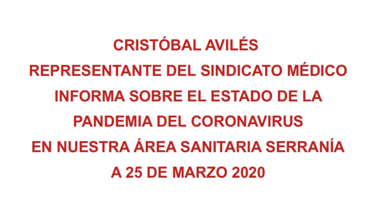 25 de marzo 2020: Estado de la pandemia COVID-19 en el Hospital ...