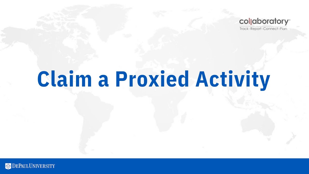 DePaul Collaboratory Tutorial: Claiming a Proxied Activity - YouTube