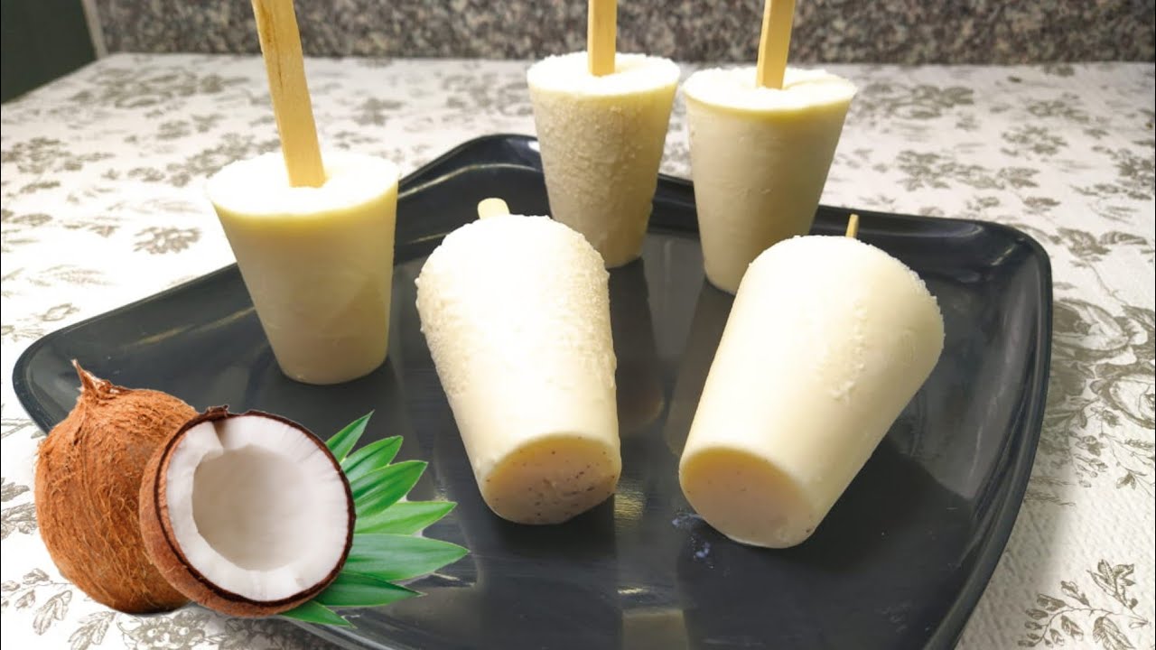 COMO hacer HELADO de COCO natural/ COMO hacer BOLIS CREMOSOS para ...