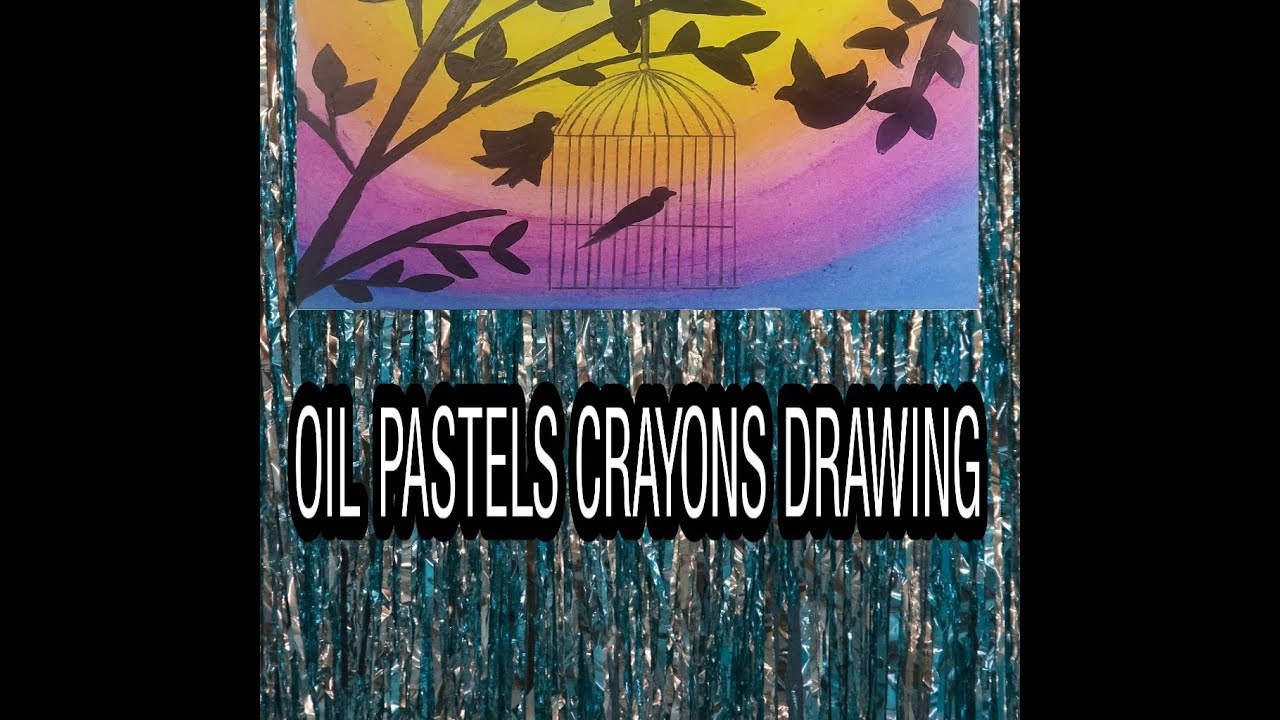 EASY AND BEAUTIFUL OIL PASTELS CRAYONS DRAWING - YouTube