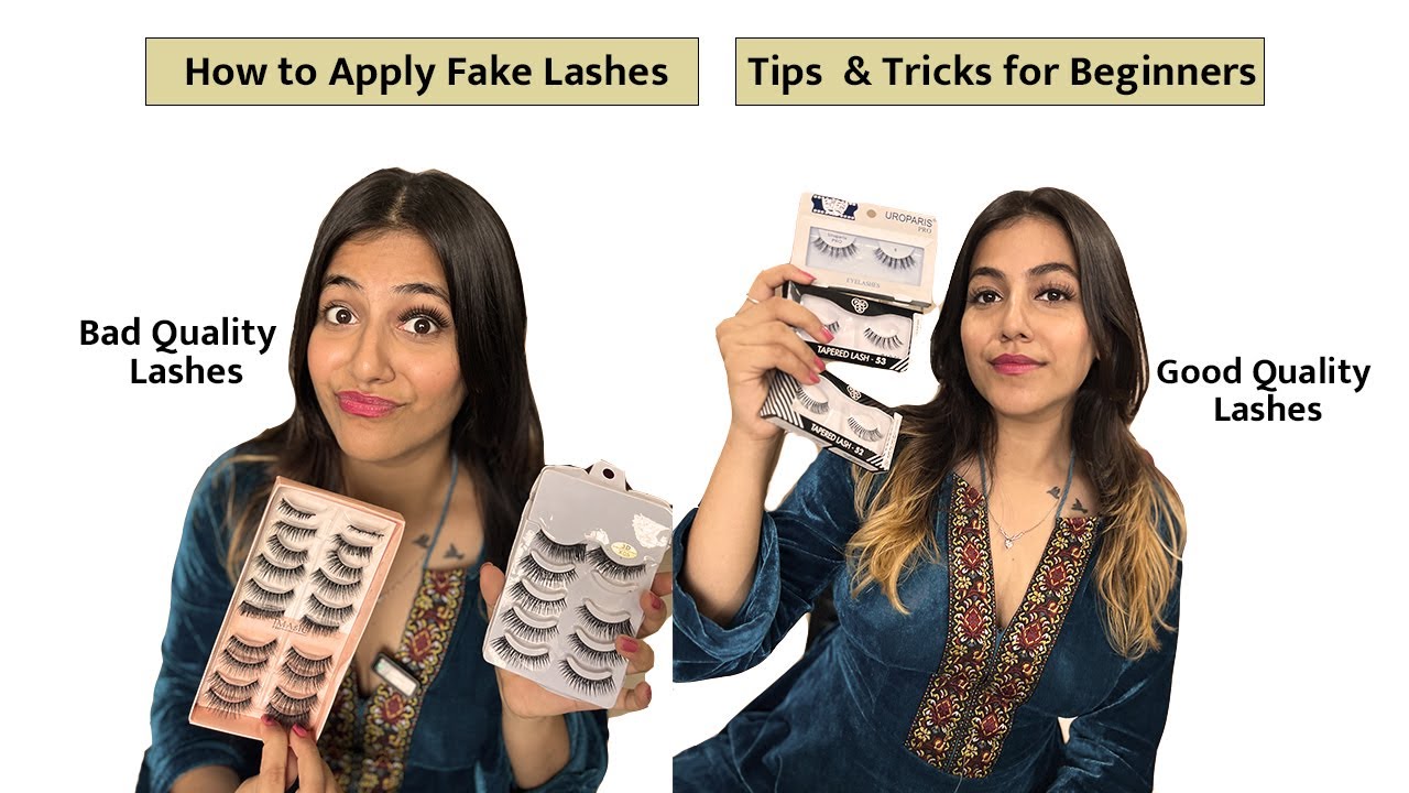 How to Apply Eyelashes: The Right & Wrong Way | Good vs. Bad Quality ...