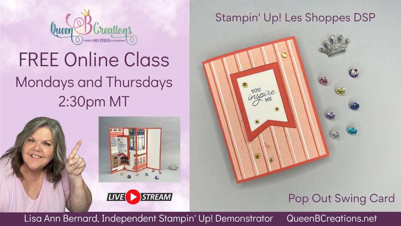 👑 Stampin' Up! Pop Out Swing Card - Craft Along - YouTube