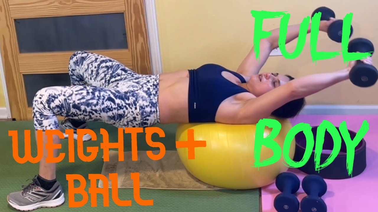 1 Hour Full Body Workout with weights and Ball (Shoulder focus) - YouTube