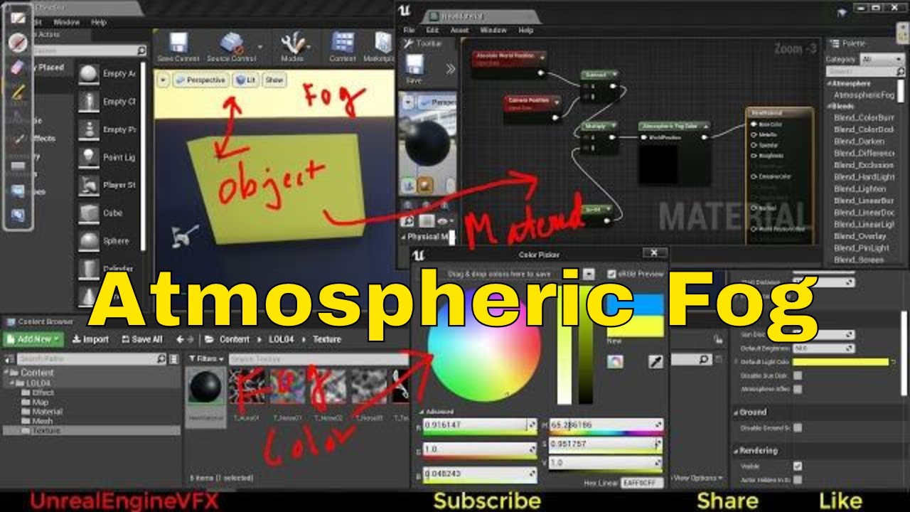 Atmosphere Expressions | Atmospheric Fog Color change with object ...