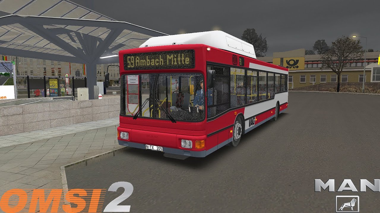 Omsi 2 - Krefrath V3.2 - Line 59 - MAN NL 202 CNG - YouTube