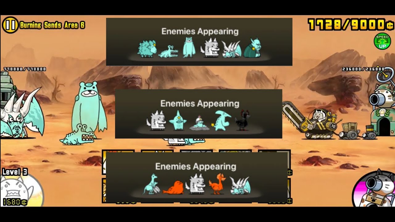 The Battle Cats - Ashvini Desert / Burning Sands Area 6 - 7 - 8 - YouTube