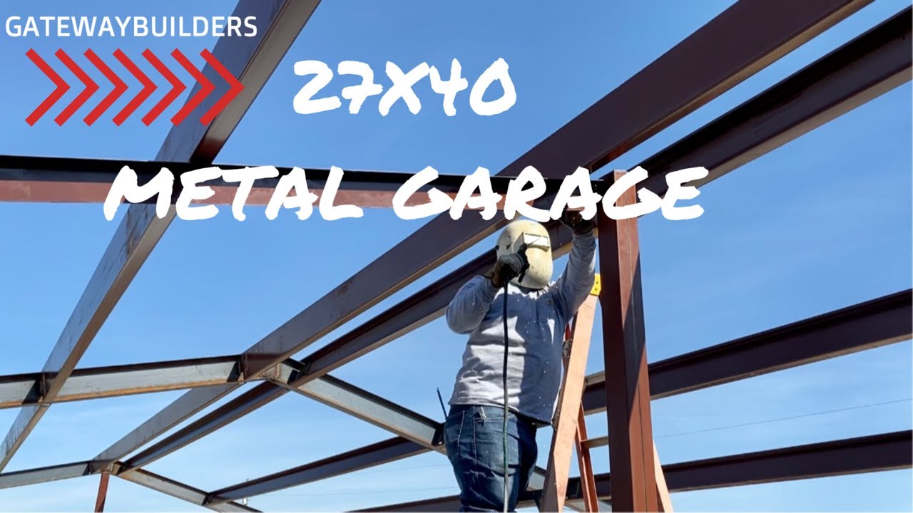 Building a Weld up Metal Garage Extension - YouTube