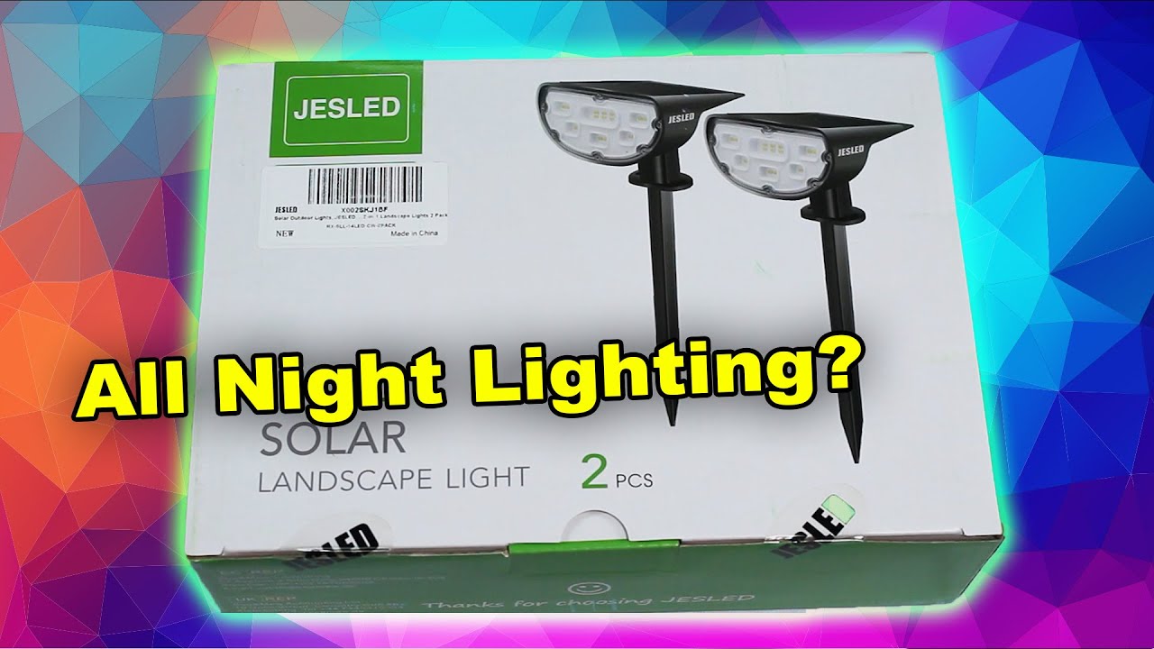 JESLED Solar Outdoor 2-in-1 Landscape Light | Unboxing, Install ...