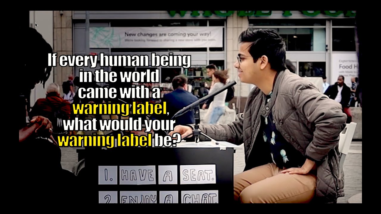What is your Warning Label? - Conversations with Strangers - YouTube