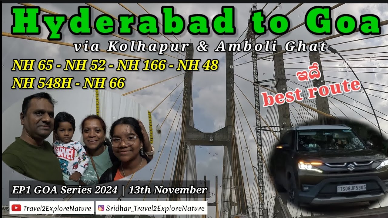 Hyderabad to Goa | 14 hrs | Nov 2024 Road Trip | Best Route | Brezza ...