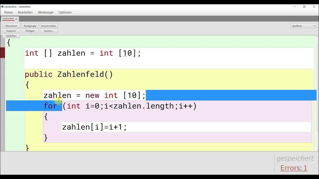 Arrays Und Methoden Mit Bluej Implementieren Youtube