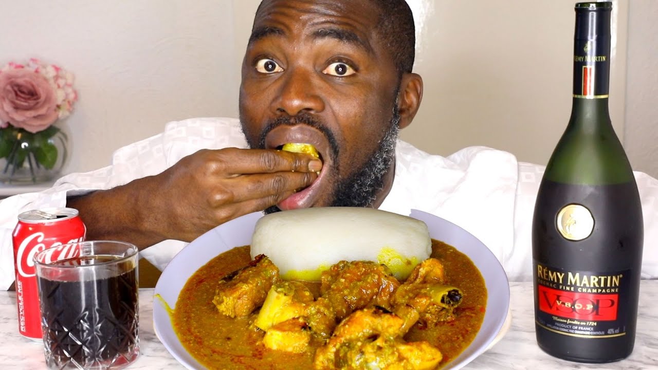 MUKBANG! EATING SOUND! CHICHI DID THIS 😍😍 EATING POUND YAM AND TURKEY ...