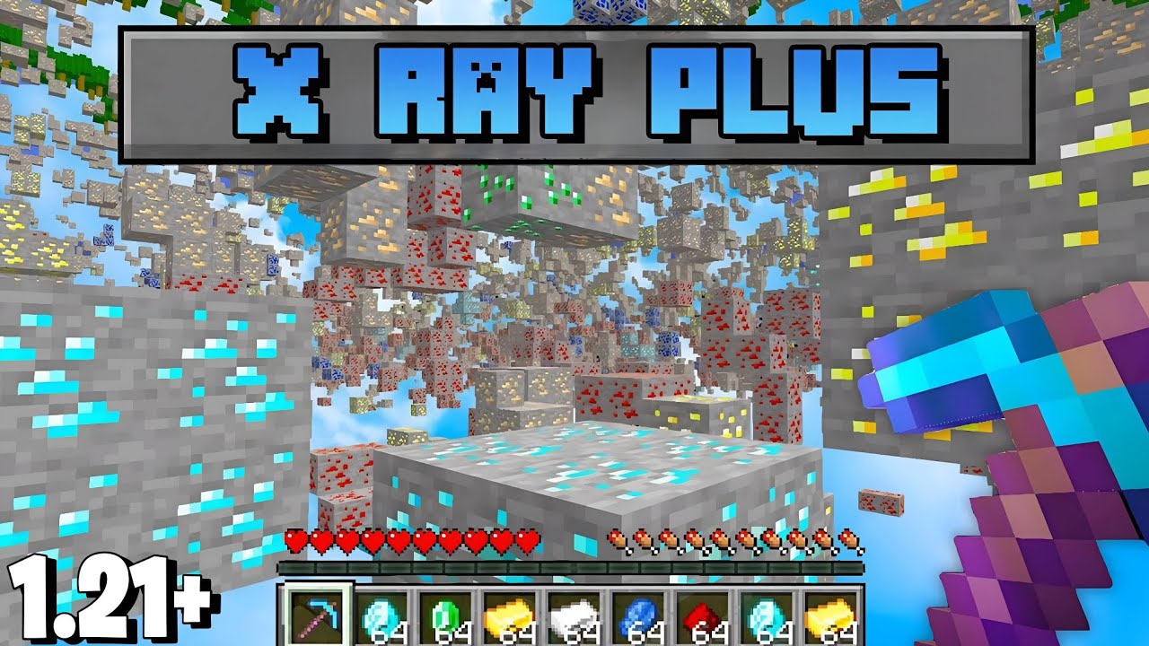 X-RAY Texture Pack For Minecraft PE 1.21+ || Mcpe X-Ray Mod!! - YouTube